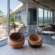 Spherical cork chair by Miguel Arruda
