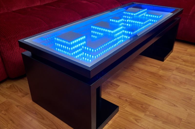 You'll fall for this homemade cityscape coffee table