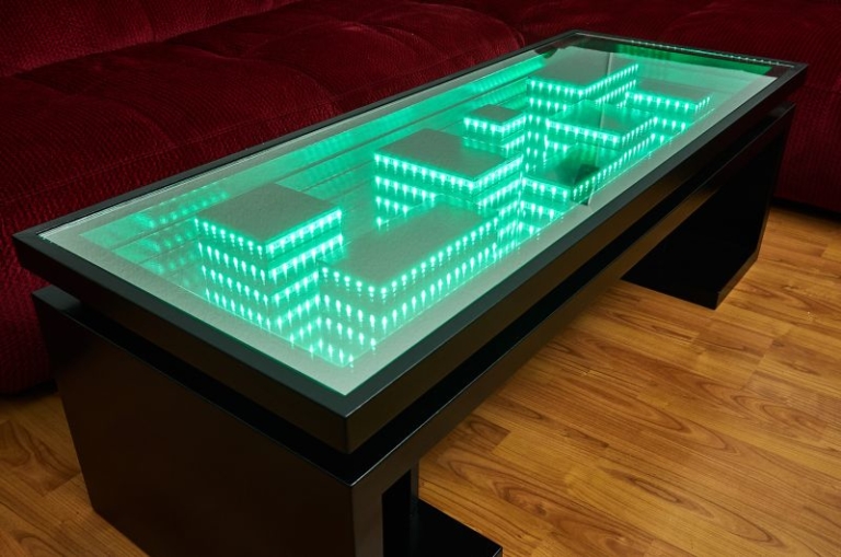 You'll fall for this homemade cityscape coffee table