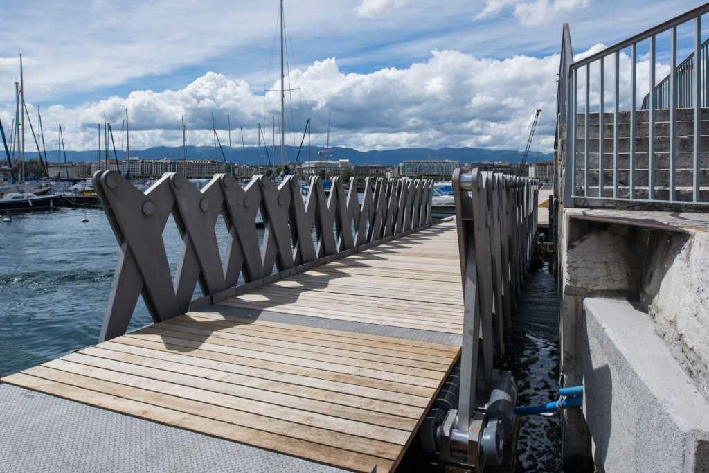 Shape-changing bridge makes it easy for disabled to access Jet d’Eau ...
