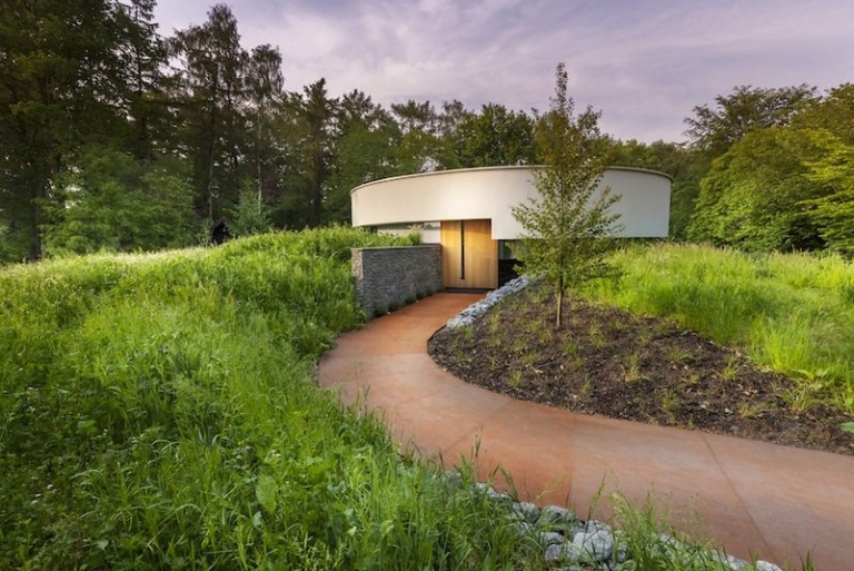 Beautiful Circular House with Big Windows on all Sides