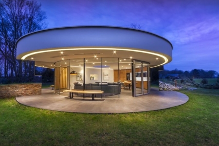 Beautiful Circular House with Big Windows on all Sides