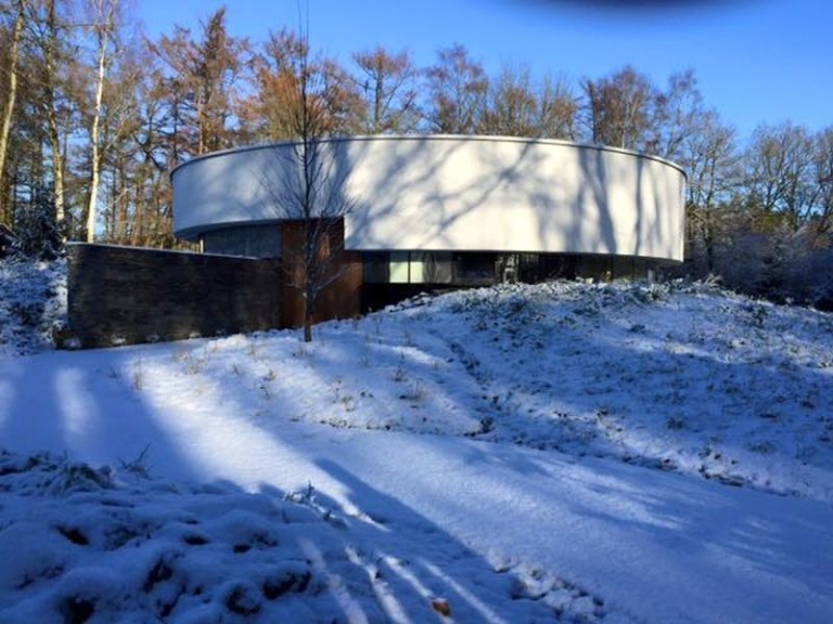 Beautiful Circular House with Big Windows on all Sides