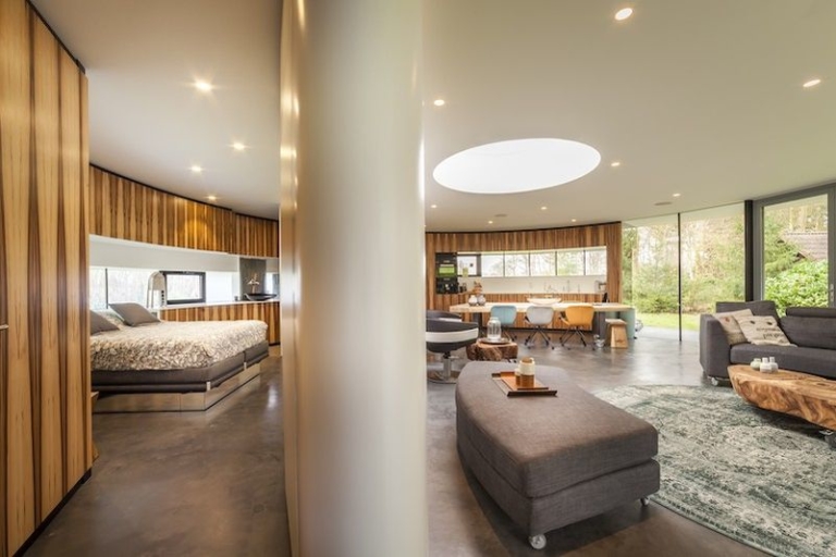 Beautiful Circular House with Big Windows on all Sides