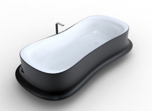 Bathe in Black! Freestanding Volcano bathtub by ZADItaly