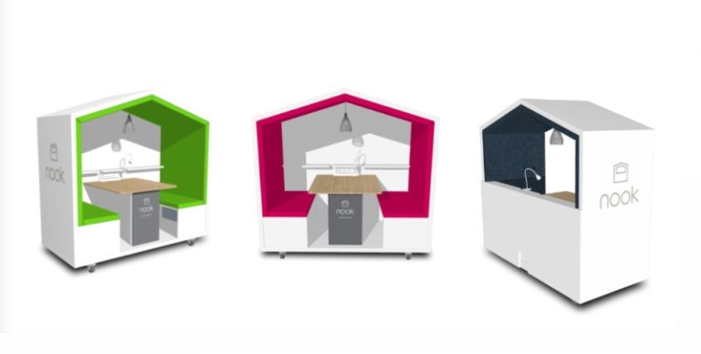 Nook Pod is movable privacy solution for modern workplace