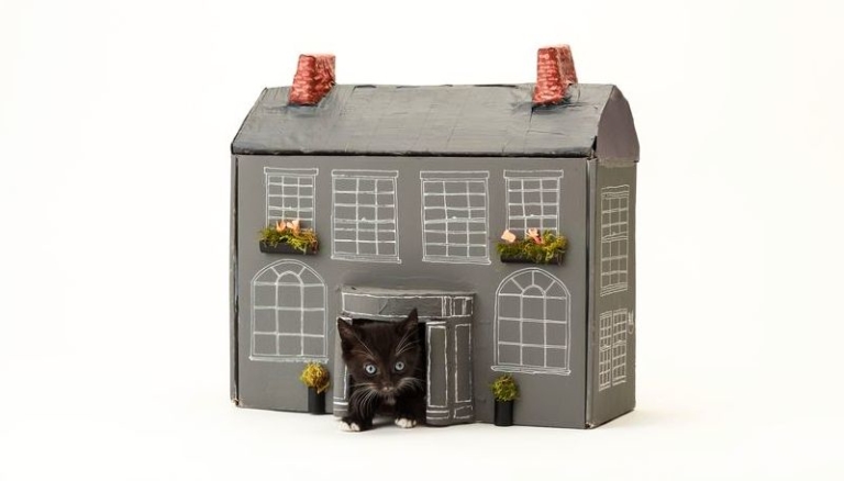 Your finicky cat would love this Georgian cat house