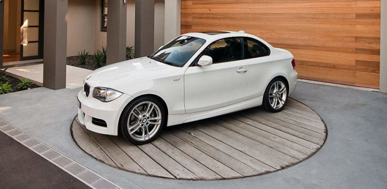 Car turntable is high-end parking solution for cramped spaces