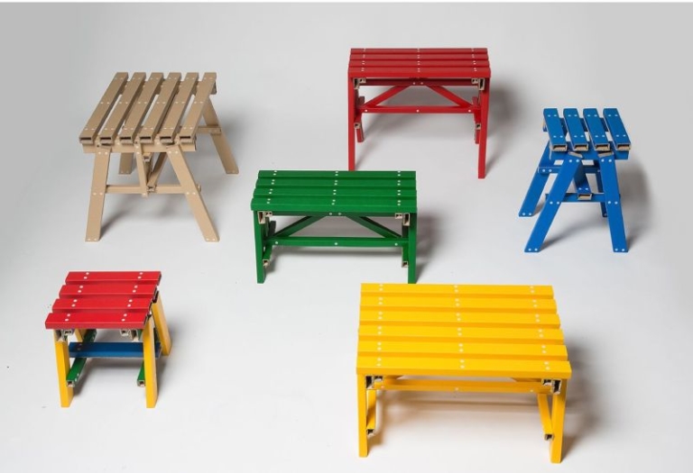 Flat pack lumber table designed entirely with cardboards