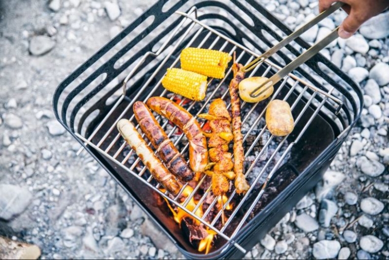 Portable Cube Fire Basket modernizes bonfire experience