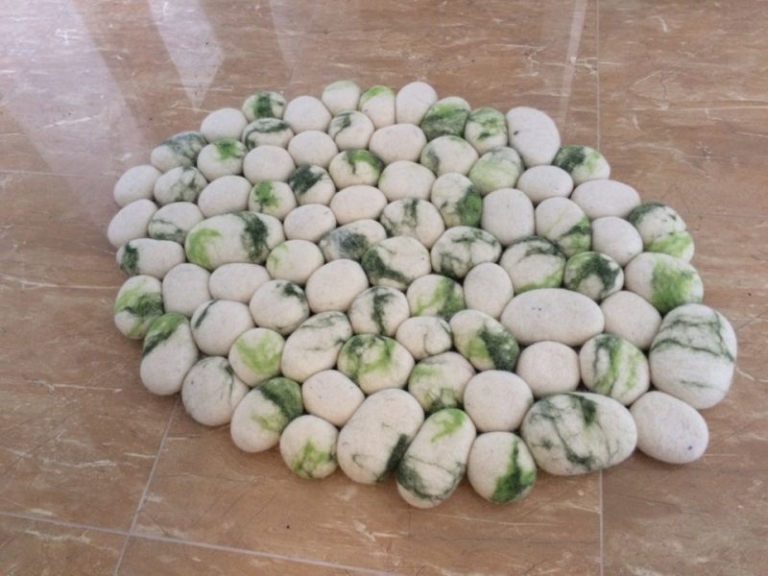 Amazing Felt Rugs that Look Like River Cobbles