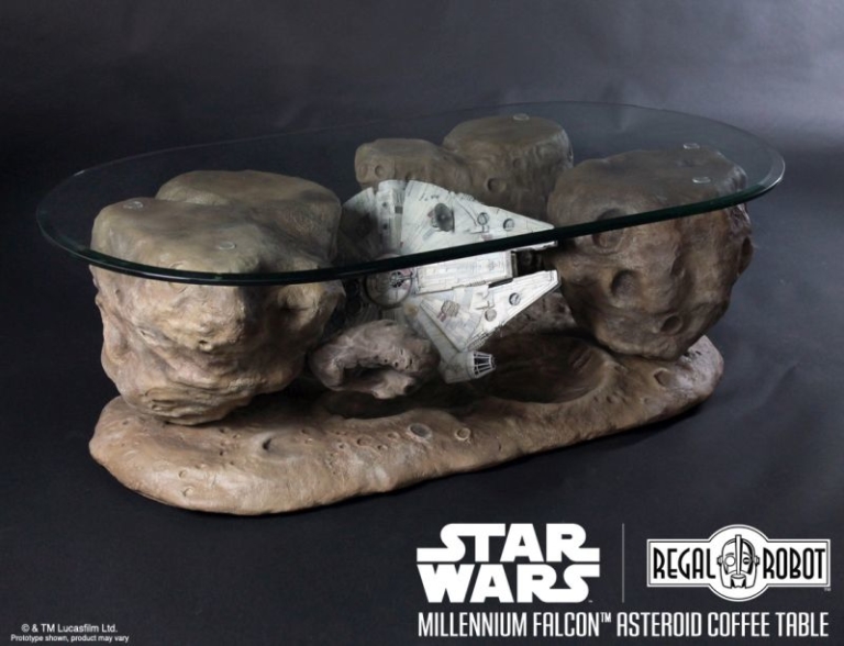Star Wars Coffee Table Depicts a Crashed Millennium Falcon
