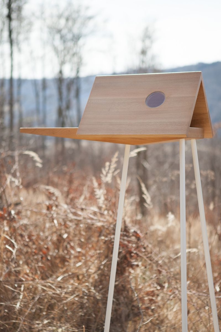 ODDO architects' bird feeder house is designed for birdwatching