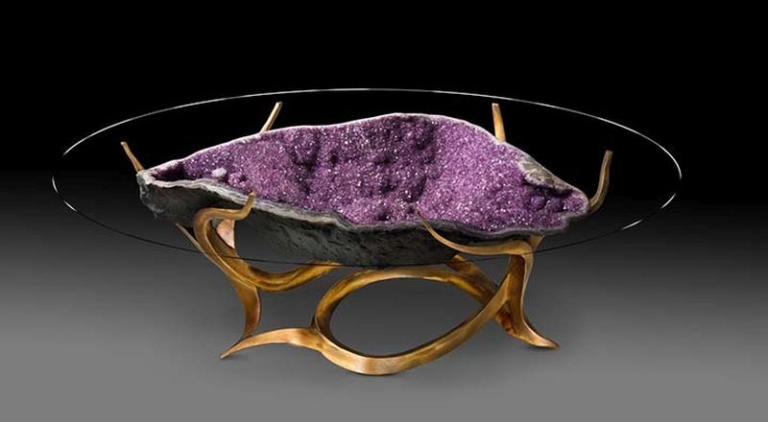Beautifully Designed Geode Tables by Lawrence Stoller