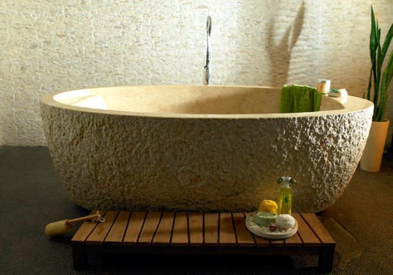 30+ Stone Bathtubs That Will Rock Your Bathroom (Images)
