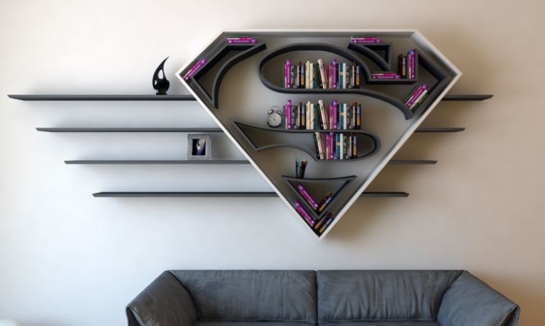 10+ Superhero-Themed Bookshelf Designs for Bookworms