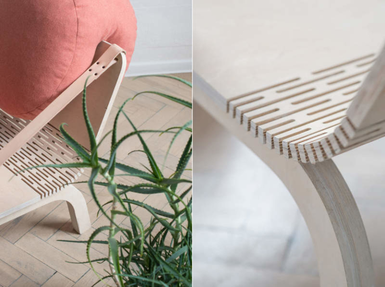 Dango flexible armchair has two removable poufs
