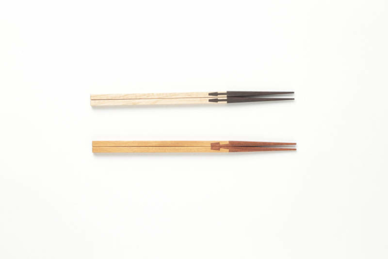 Joint chopsticks feature Japanese traditional wood joinery technique