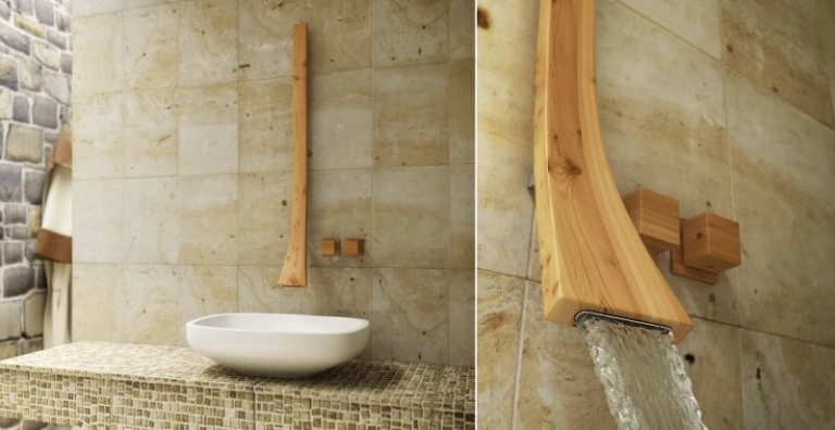 Wooden taps & showers bringing serenity of nature to your bathroom