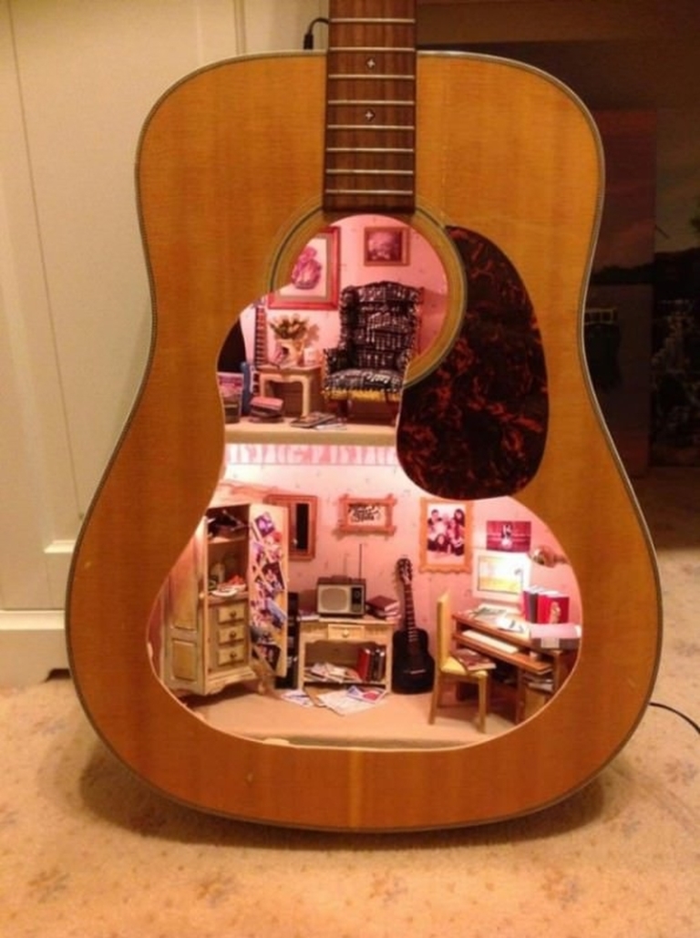 16 Creative Ways to Recycle Old Guitar into Home Décor Items