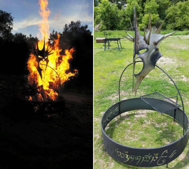 Wicked Lord of the Rings fire pits perfect for the Halloween night
