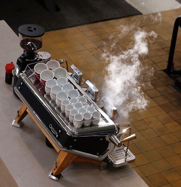 Adriano’s Storm 4000 espresso machine projects “Barista Attitude”at ...