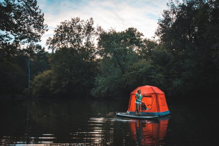 Now you can set up a floating camp on water with SmithFly’s Shoal tent