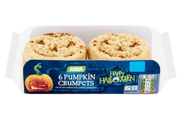 Asda's spooky crumpets for upcoming Halloween