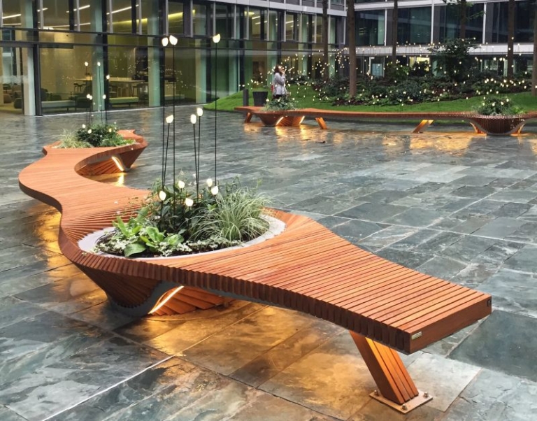Botanical Twist Bench By Alexis Tricoire For Tf Urban