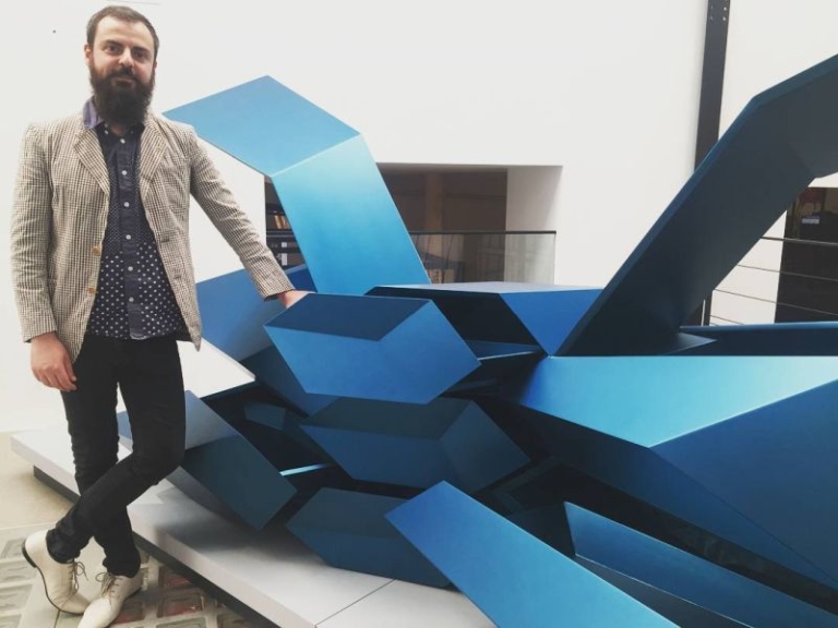 GG-loop’s Zephyrus sideboard has seven geometric modules
