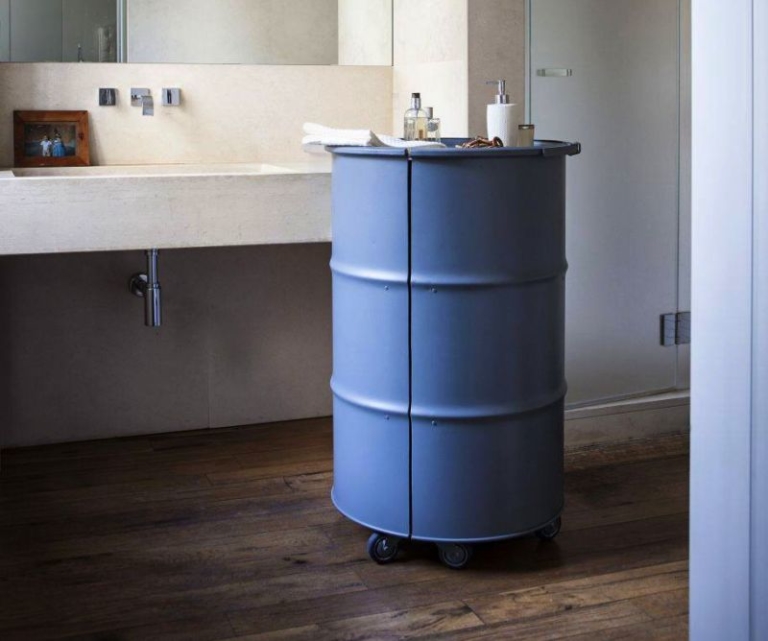 Italian designer recycles industrial barrels into aesthetic home furniture