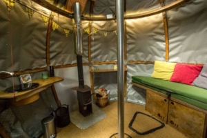 You can rent this hanging treehouse pod for $128 per night