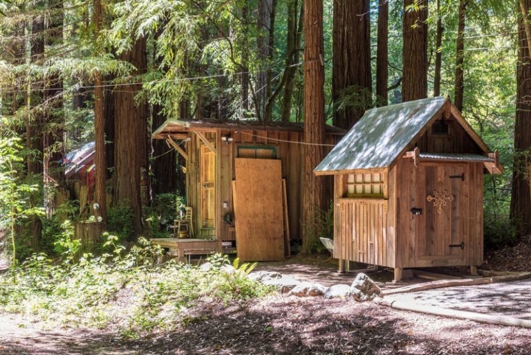 This Boho Style Cabin Comes with its Own Treehouse and Zip Line