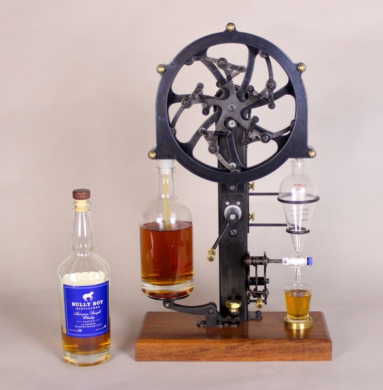 Benjamin Cowden designs a perfect shot-pouring machine