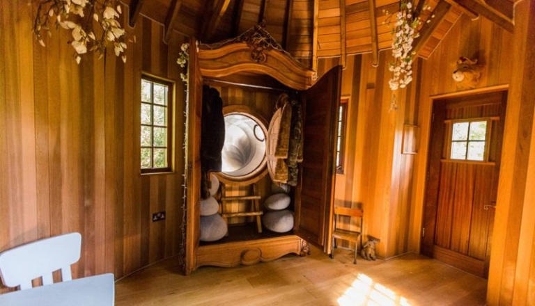 Blue Forest’s fairytale treehouse complete with its own slide