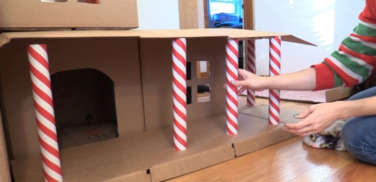 DIY gingerbread cat house - Engaging holiday project for your kids