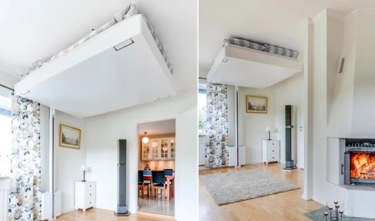 Spaceman SlumberUp Retractable Ceiling Bed Offers More in Less