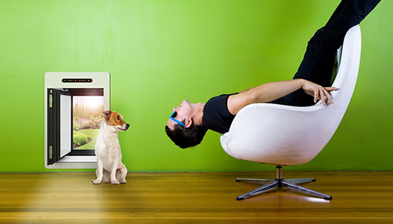 CES 2018: petWALK pet door doesn’t allow your pup out when it’s raining