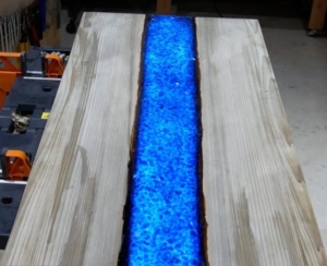 This Live Edge River Table Glows in the Dark Adding Life to Your Interiors