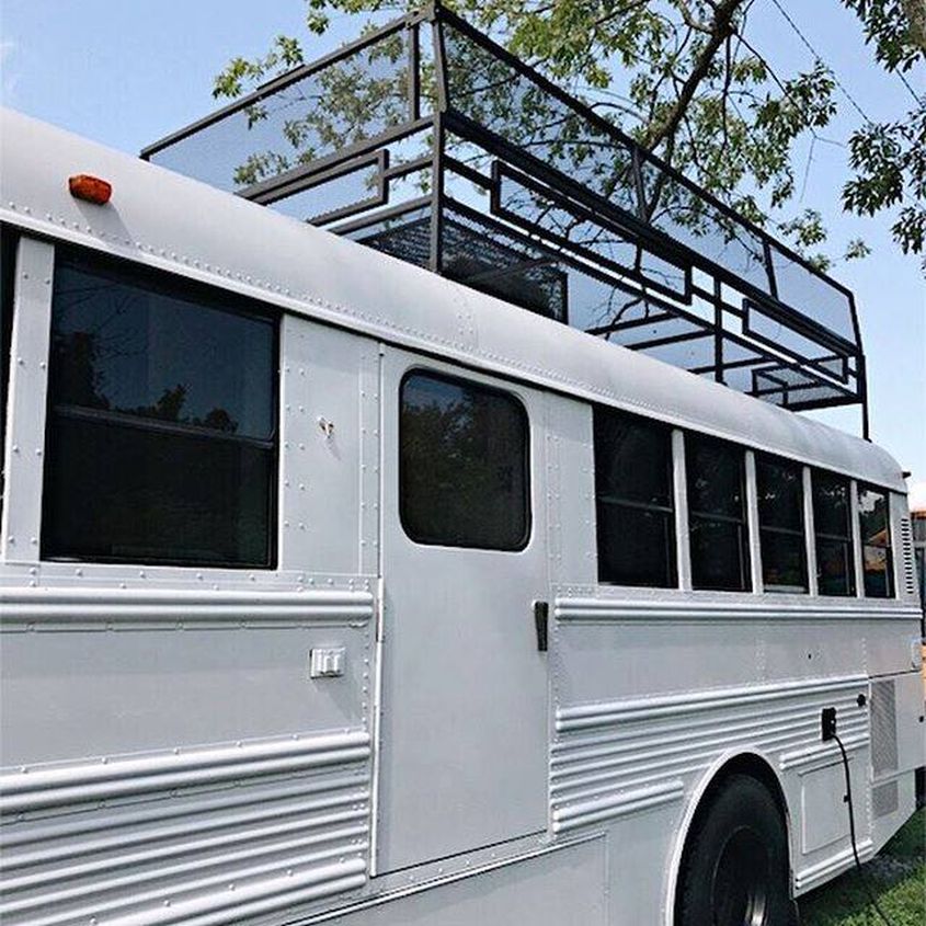 Couple Transforms Old Thomas School Bus into Comfy Mobile Home