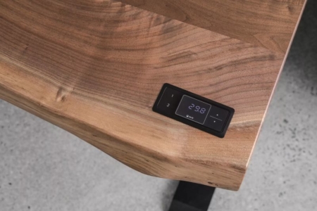 Alive Height-Adjustable Live Edge Desk by ergonofis