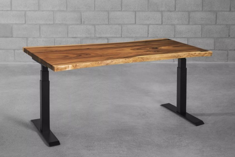 Alive Height-Adjustable Live Edge Desk by ergonofis