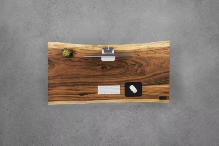 Alive Height-Adjustable Live Edge Desk by ergonofis