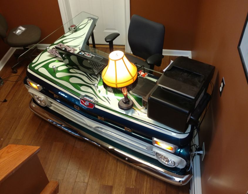 Dying Ford Truck Restored into Office Desk