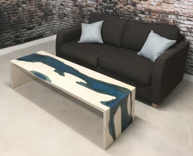 Epoxy Waterfall Coffee Table by Revive Joinery