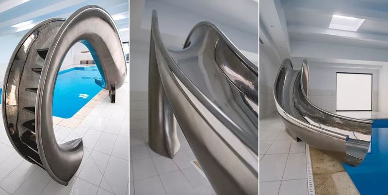 Waha Residential Water Slide from SplinterWorks Fits into Existing Pools