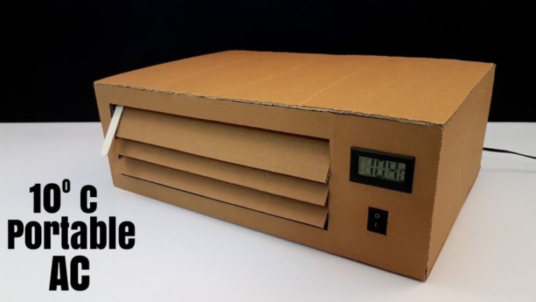 DIY Portable Air Conditioner Made from Cardboard