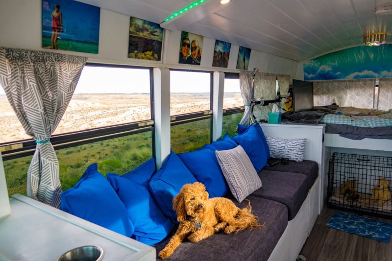 Nicholas and Heather Packs Their Converted Bus Home