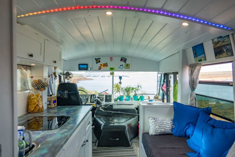 Nicholas and Heather Packs Their Converted Bus Home