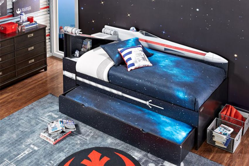 Star Wars X-Wing Bookcase Bed for your Little Jedi